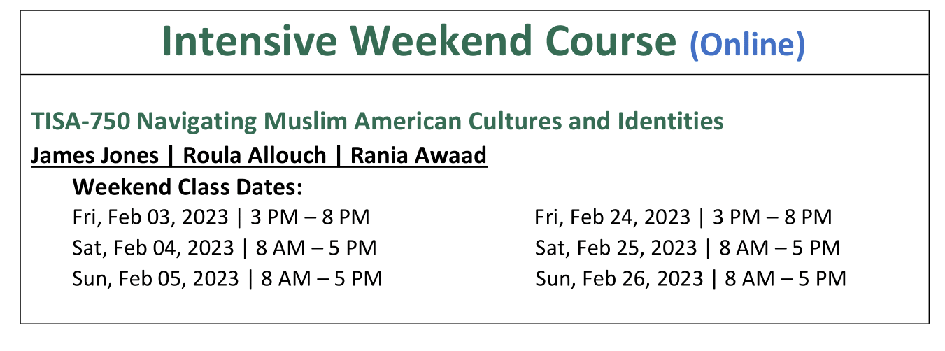Course Schedules – The Islamic Seminary of America
